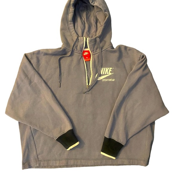 Nike | Tops | Vintage Nike Red Tag Hoodie Crop Top | Poshmark